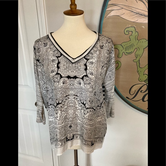 CAbi | Tops | Cabi Scarf Front Top | Poshmark
